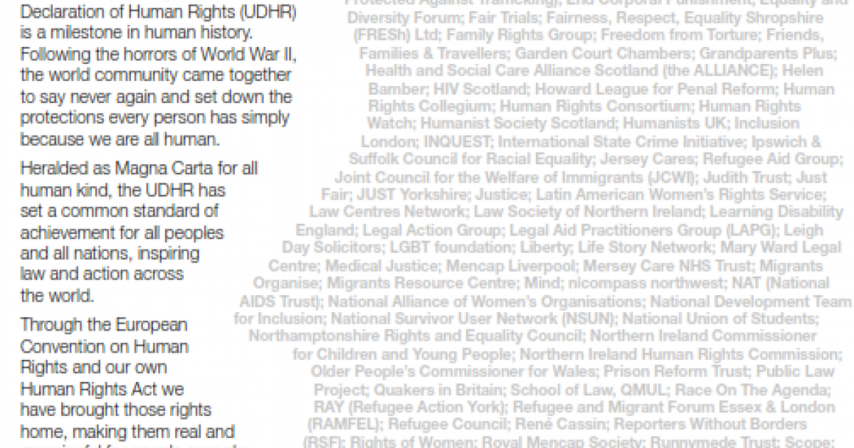 Human Rights Day - Monday 10th December | BASW